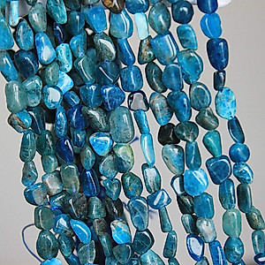 MJDCB Natural Irregular Shape Stone Beads 4-8mm Apatite Gemstone Energy Cured for Jewelry Making Bracelet Necklaces