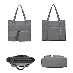 Laptop Tote Bag for Women Work Bags Professional 15.6 Inch Large Canvas Purse with Pockets