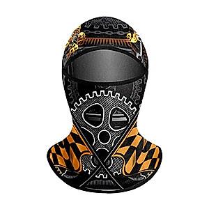 Balaclava Face Mask Men Ski Mask with Beanie Design Motorcycle Cool Skull Sheisty Ghost Mask (SXR-04locomotive Gear ) Black
