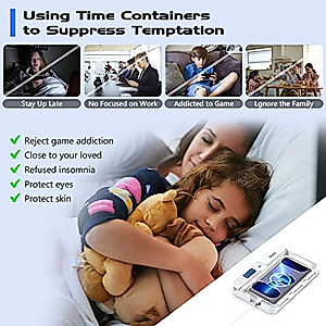 Jostart Cell Phone Timer Lock Box for iPhone and Android Phones, Portable Self-Control Phone Timer Locker Help Adults/Kids/Students Get More Focus,Prevent Excessive Phone/Game Addiction(New）