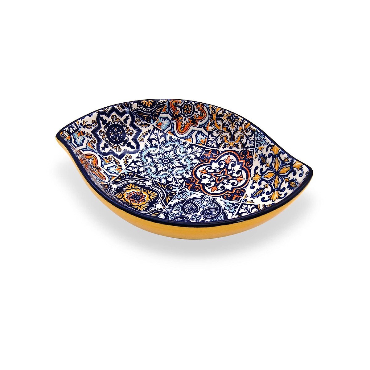 Portuguese Pottery Alcobaça Ceramic Side Dish Serving Bowl - Set of 2