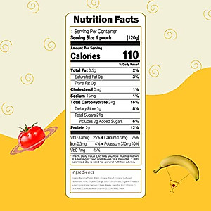 Earth's Best Organic Kids Snacks, Sesame Street Toddler Snacks, Organic Fruit Yogurt Smoothie for Toddlers 2 Years and Older, Pineapple Orange Banana, 4.2 oz Resealable Pouch (Pack of 12)