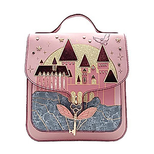 Danielle Nicole X Harry Potter Hogwarts Castle Sunset Mini Backpack - Fashion Cosplay Disneybound Cute Bags, Multicolor