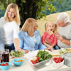 Awrotye Airtight Fridge Fruit Storage Containers with Lids - BPA-Free, Handle, and 4 Removable Colanders, Kitchen Organizers, Food Storage Containers for Fruit, Vegetable, Entertaining, Party, Picnic