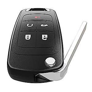VOFONO 5 Buttons Flip Car Key Fob Fits for Chevy Camaro 2010-2018/Chevy Cruze 2011-2016/Chevy Equinox 2010-2019/Chevy Malibu 2013-2016 Replacement for P/N: OHT01060512