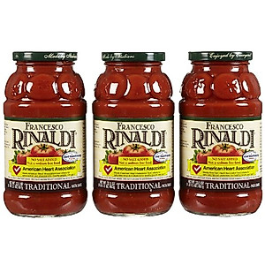 Francesco Rinaldi Traditional Pasta Sauce, No Salt Added,1.46 Pound (Pack of 3)
