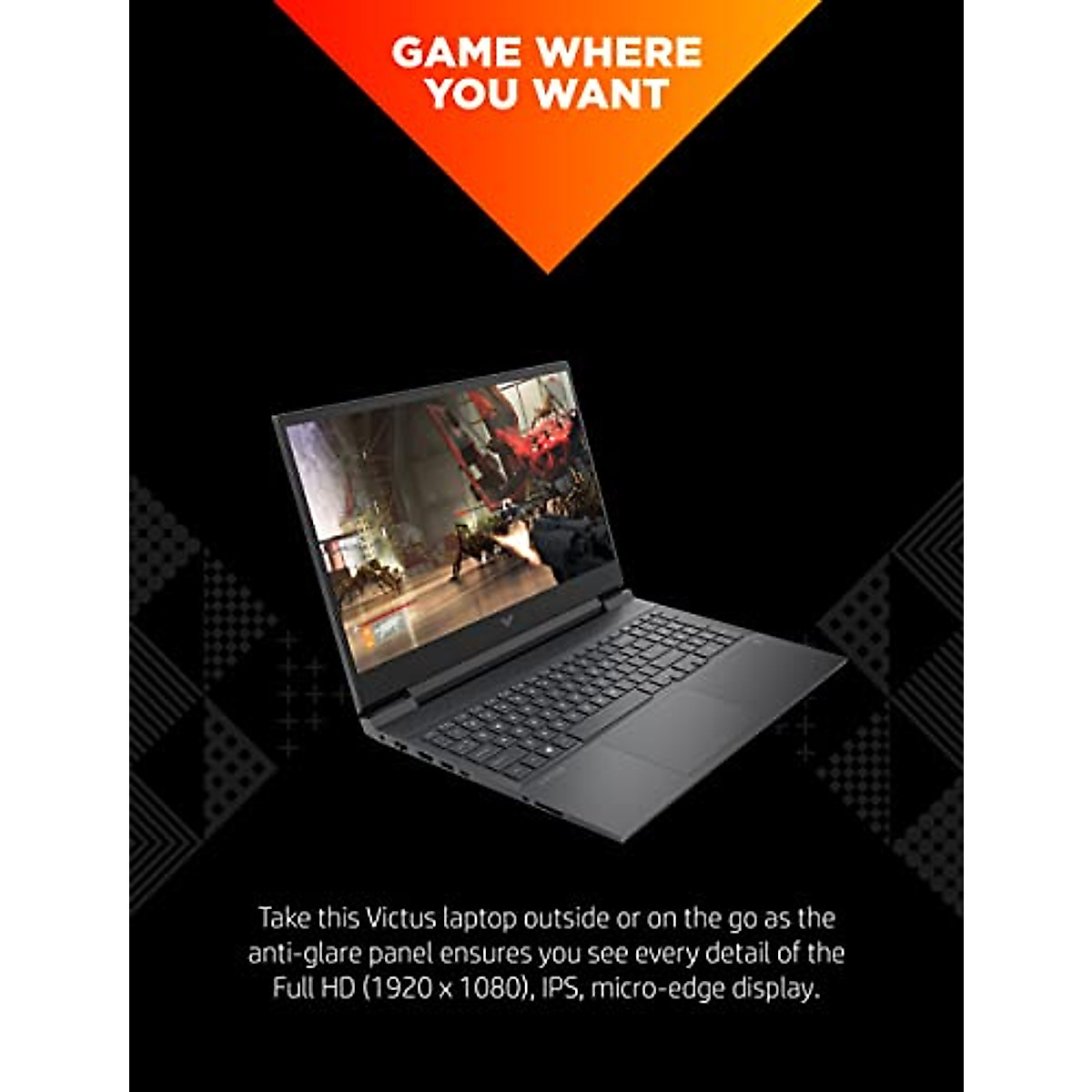 Victus 16 Gaming Laptop, AMD Radeon RX 5500M, AMD Ryzen 5 5600H, 8 GB RAM, 512 GB SSD, Full HD IPS Display, Windows 11 Home, Backlit Keyboard, Fast Charge, Enhanced Thermals (16-e0020nr, 2021)