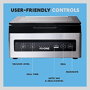 Avid Armor - Chamber Vacuum Sealer Machine USV1 Ultra SeriesONE, Food Sealer for Wet Foods, Meat Sealers, Packing Machine, Compact Vacuum Chamber Sealer with 10-Inch Vacuum Sealer Bar