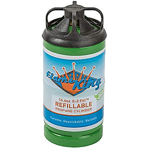 Flame King Refillable 1LB Empty Propane Cylinder Tank (2-Pack) and Flame King Propane Torch Weed Burner