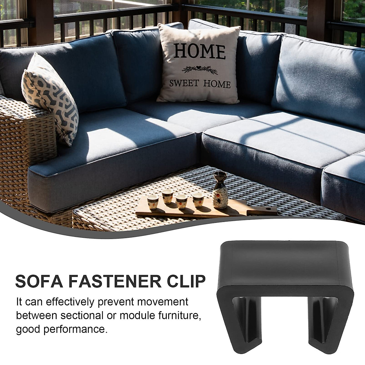 GANAZONO 12Pcs Sofa Card Slot Garden Furniture Clips sectional Sofa Fasteners Wicker Chair Fasteners Chair Couch Clip Rattan Furniture Clamps Sofa Clamps Rattan Sofa pp Rattan Chair Module