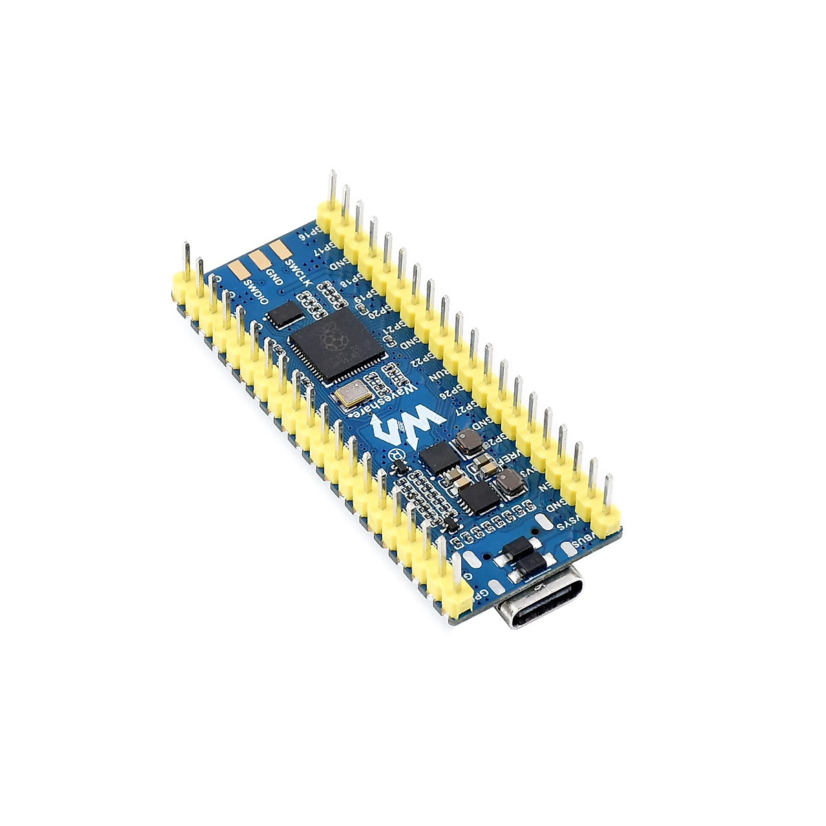 RP2040-LCD-0.96-M Mini Board High-Performance Pico-Like MCU Board with Pre-Soldered Header Based on Raspberry Pi Microcontroller RP2040,Onboard 0.96 inch LCD,USB-C Connector,Low-Cost
