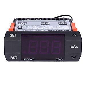 Walfront STC-3000 110V-220V Digital Temperature Controller Thermostat with Sensor(110-220V30A)
