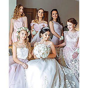 Fumete 6 Sets Bridesmaid Jewelry Set for Wedding Necklace Earrings Bracelet Bridesmaid Jewelry for Bridesmaid Gifts