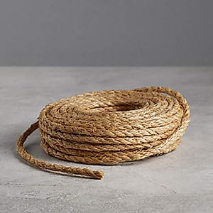 Amazon Basics Natural Fiber Twisted Sisal - 1/4 Inch x 50 Foot (6mm x 15m), Natural