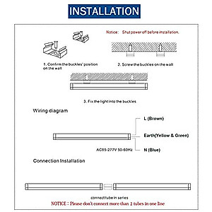 LIGHEART LED Light Fixture,120W 8FT Linkable Shop Light, T8, V-Shaped, Integrate 8 foot Light Tube,14400LM,Clear Lens 6000K, Plug and Play,Fluorescent Lamp Replacements(6-Pack)