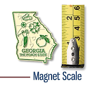 Georgia Small State Magnet by Classic Magnets, 1.8" x 2.1", Collectible Souvenirs Made in The USA