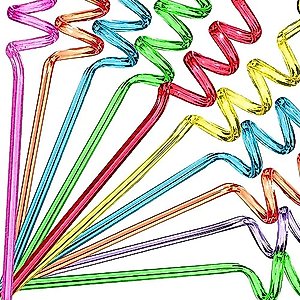 24PCS Moana Drinking Straws Reusable Plastic Straw with Cartoon Decoration for Kids Cartoon Party Supplies for Birthday Party Favors