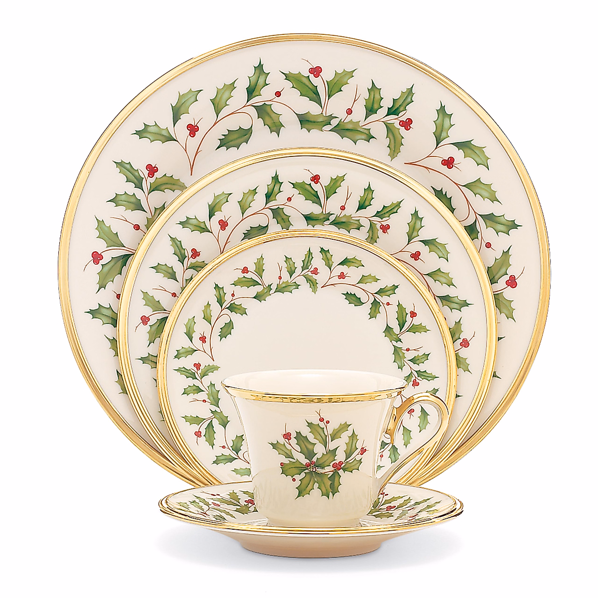 Lenox 146590600 Holiday 5-Piece Place Setting