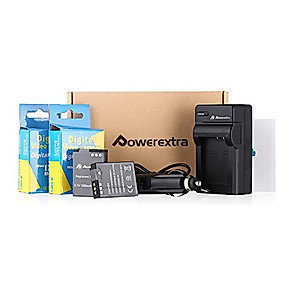 Powerextra EN-EL12 Battery & Charger 2 Pack Compatible with Nikon Coolpix A1000, B600, Coolpix AW130, A900, W300, S1200pj, S9900, S9500, S9300, S9200, S8200, S6300, S6200, S6100, S800C, S710, S70
