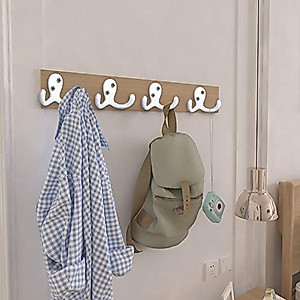 8 Pack Heavy Duty Double Prong Coat Hooks Wall Mounted with 16 Screws Retro Double Hooks Utility Hooks for Coat, Scarf, Bag, Towel, Key, Cap, Cup, Hat