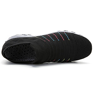 HiGropcore Women's Slip on Walking Shoes Mesh Air Cushion Sock Sneakers Lady Girls Nurse Arch Support Platform Loafers