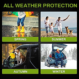 AUTOSAVER88 Floor Mats Compatible for 2018-2023 Toyota Tacoma Double Cab, Custom Fit TPE All Weather Car Liners, 1st & 2nd Row Floor Liners, Black