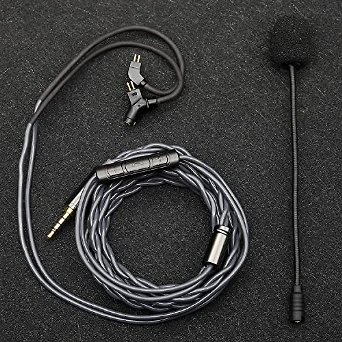 HiFiGo Kinera Celest RUYI Earphone IEMs Cable with Boom Mic for Gaming, Live Streaming, with 3.5mm Plug (0.78 2Pin)