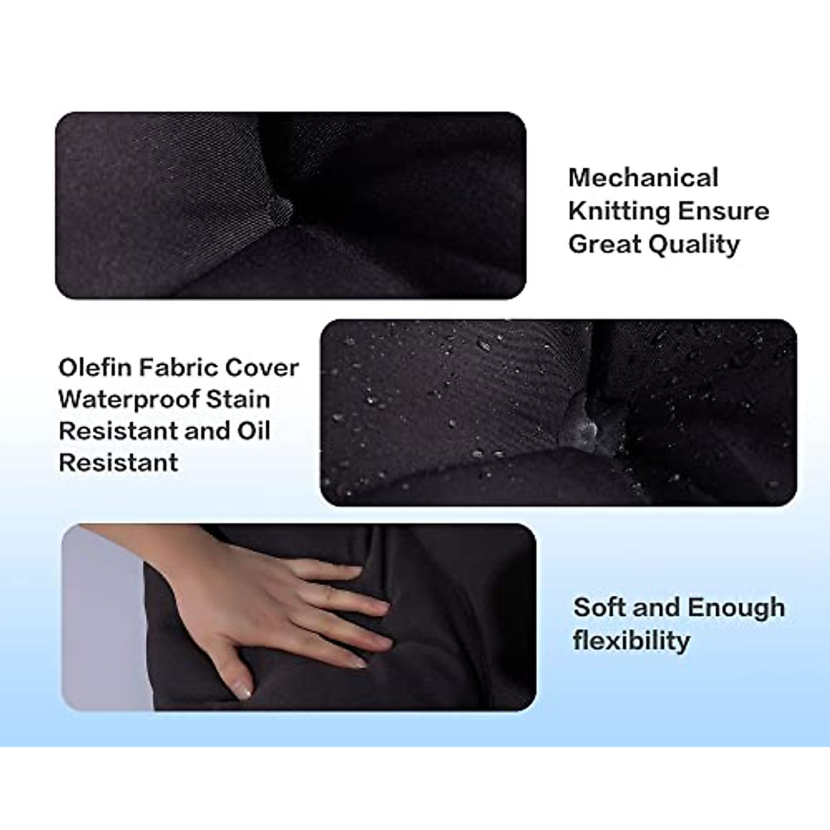 ROSNINIKA Outdoor Bench Cushion Outdoor Bench Cushions for Patio Furniture Outdoor Seat Cushion Porch Swing Cushions for Furniture with Non Slip Tufted Memory Foam 36x14x4 inches Black
