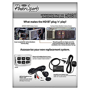 Jensen HD1BT AM/FM/WB/USB/SiriusXM Ready/Bluetooth Stereo with Full iPhone/iPod Controls, 50W x 4 Maximum Power Output, Bluetooth Streaming Audio (A2DP, AVRCP), AM/FM tuner (US/Euro) (Renewed)