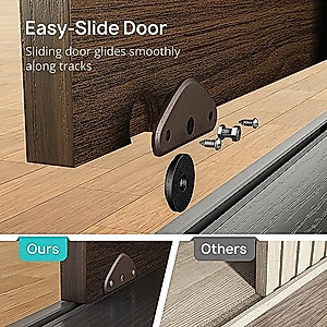 TV Stand, Wood Entertainment Center with Storage Shelves Cabinet, 59" Mid Century Modern Television Stand for up to 65", TV Console Table for Bedroom, Living Room