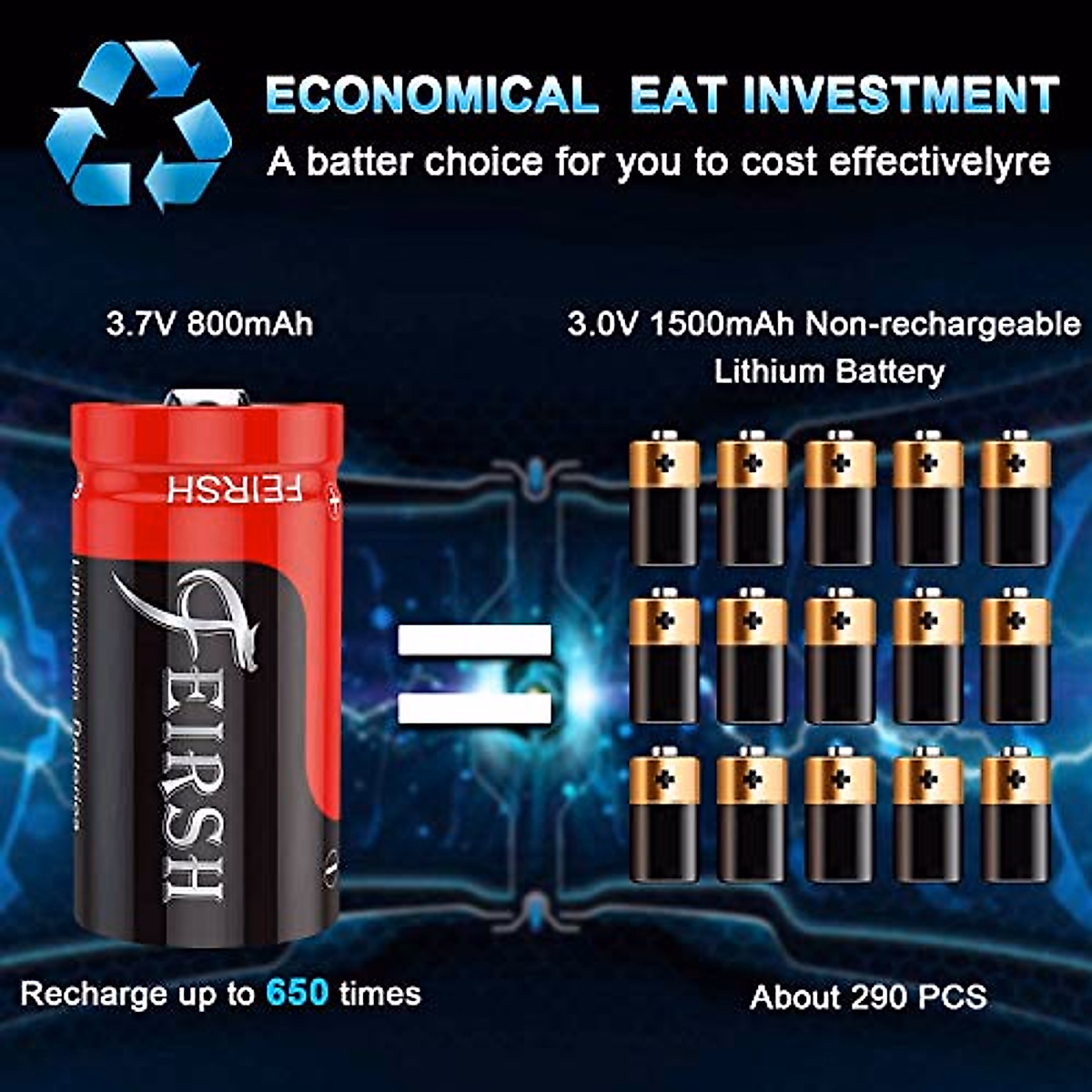 WEGWANG 3.7V 123 Lithium Rechargeable Batteries 4 Pack and Arlo Battery Charger,800mAh Li-ion Battery Compatible with Arlo Wireless Security Camera VMC3030 VMS3130 VMS3330 VMS3430 VMK3200