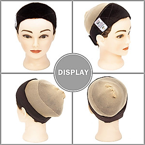 GEX Wig Grip Band Adjustable Wig Comfort Band Headband Flexible Velvet Scarf Wig Comfort Non-Slip Adjustable Fasten Wig Bands With Arch Extra Hold for Women (Brown)