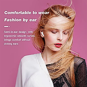 DPduct Wireless Earbuds with Charging Case, Waterproof Wireless Headphones for Sport/Work, Bluetooth Headphones Compatible with iPhone/Android/PC, (White).