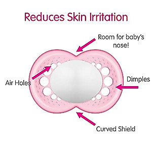 MAM Variety Pack Baby Pacifier, Includes 3 Types of Pacifiers, Nipple Shape Helps Promote Healthy Oral Development, 6-16 Months, Unisex, 3 Count (Pack of 1)