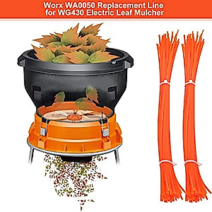 Eyoloty WA0050 Replacement Line Flex-A-Line 80-Pack Replacement Line Compatible with Worx 13" WG430 Electric Leaf Mulcher