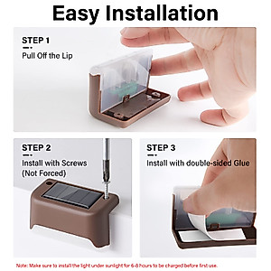 PSORLK Solar Deck Lights Outdoor, 16 Pack Solar Step Lights Waterproof LED Solar Powered Outside Patio Lights Decor Lighting for Fence Post,Wall,Railing,Yard,Step,Stairs,Deck and Pathway (Warm White)