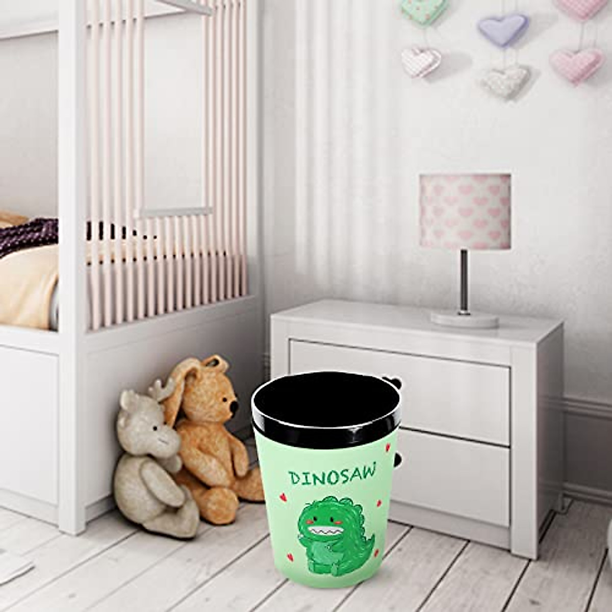DOITOOL Bin Bins bin: Wastebasket Holder Recycle cans Garbage Clamping Gallon Kids Round Bathroom Boys Paper Large car Ring can Adorable Kitchen Room Small Basket: for You Round Basket Round Basket