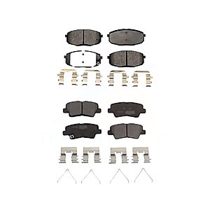 Front Rear Ceramic Brake Pads Kit For Kia Soul Forte Hyundai Elantra GT KTC-100602