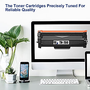 TN760 Black High Yield Toner Cartridge 2/Pack TN7602PK Replacement for Brother TN760 TN760BK HL-L2350DW L2370DW/DWXL L2390DW L2395DW Printer - Umoresee