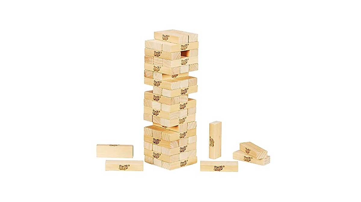 Classic Jenga Wooden Blocks – Fun for Ages 6 and Up