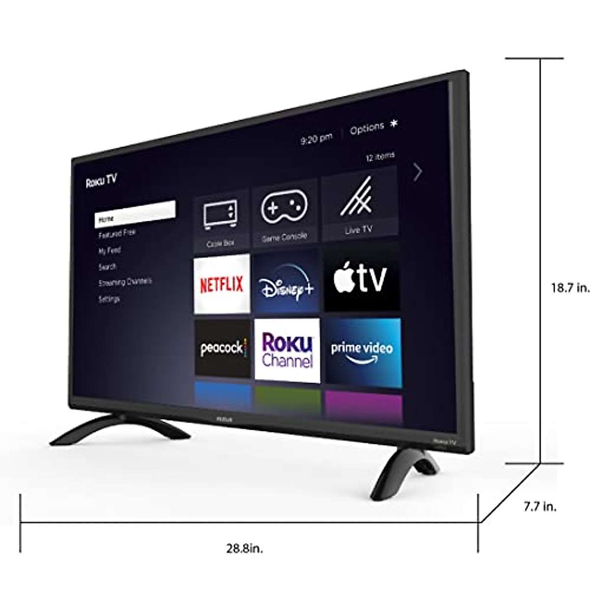 RCA 32-inch Flat Screen 720p Roku Smart LED TV - RTR3261, 2021 Model