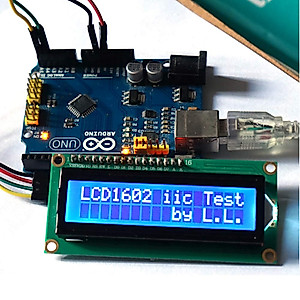 Anmbest 5PCS IIC I2C Serial Interface Board LCD1602 LCD2004 Blue Backlight LCD Display Adapter Plate PCF8574 Expansion Board for Arduino UNO R3 MEGA DIY Kit