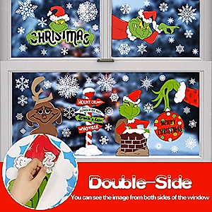 Christmas Window Clings Christmas Window Clings 8Sheet Christmas Decorations Christmas Window Sticker Christmas Window Decals Christmas Window stickers Home School Office Christmas Party Supplies