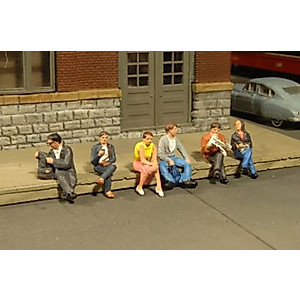 Bachmann Industries Miniature O Scale Figures Seated Platform Passengers Train(6 Piece)