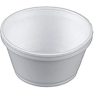 Mr. Miracle Foam Bowl with Lid for Hot and Cold Foods – 8 Ounce Disposable Soup Container with Vented Lid, Great for Ice Cream, Yogurt, Soup, Takeout [100 pack]