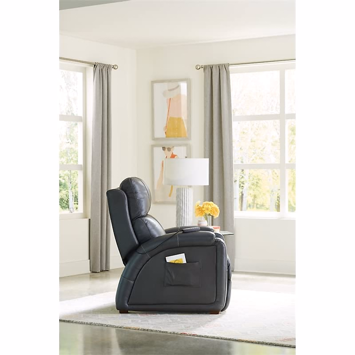 Catnapper Decompress Power Zero Gravity Recliner in Gray Leather