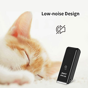 Tileon Dog Clippers,Quiet Washable USB Rechargeable Cordless Dog Grooming Kit,Electric Pets Hair Trimmers Shaver Shears for Dogs and Cats Black