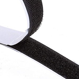 Double-Sided Adhesive, 8M Extra Strong Self-Adhesive Hook and Loop Tape Roll Sticky Back Strip with Strong Adhesive Tape Strip Fastener 8.8 Yards, 20mm Wide Black Used in Sewing, School, Office, Home