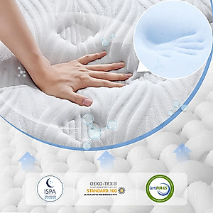 Full Size Mattress, Avenco 12 Inch Hybrid Mattress with Bamboo Charcoal, Gel Memory Foam and Individually Pocket Innerspring Mattress in a Box for Motion Isolation, Edge Support, CertiPUR-US Certified