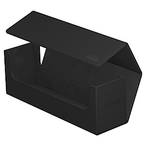 Ultimate Guard Arkhive 400+, Deck Case for 400 Double-Sleeved TCG Cards, Black, Compatible with Boulders, Magnetic Closure & Microfiber Inner Lining
